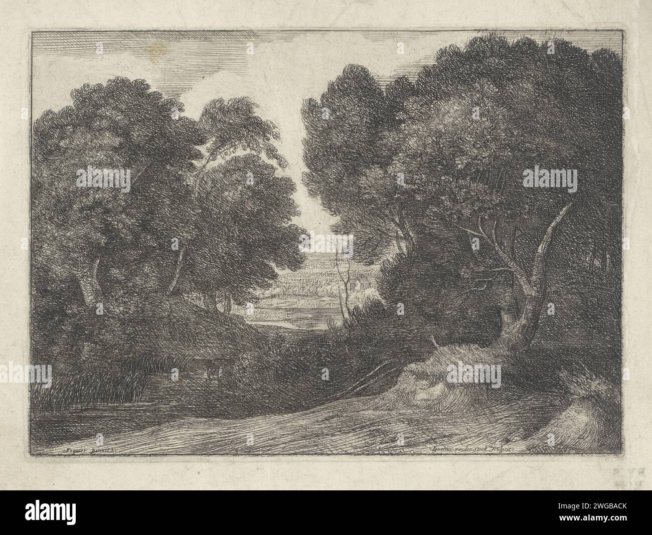 Bos, Ignatius van der Stock, after Jacques Fouquier, 1653 - 1665 print ...