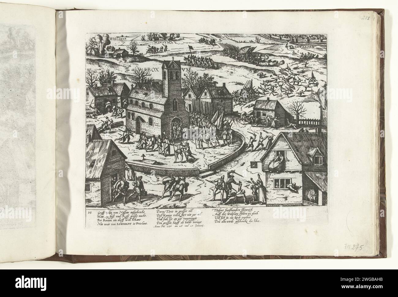 Skijst at Boksum in Friesland, 1586, 1586 - 1588 print Battle of Boksum ...