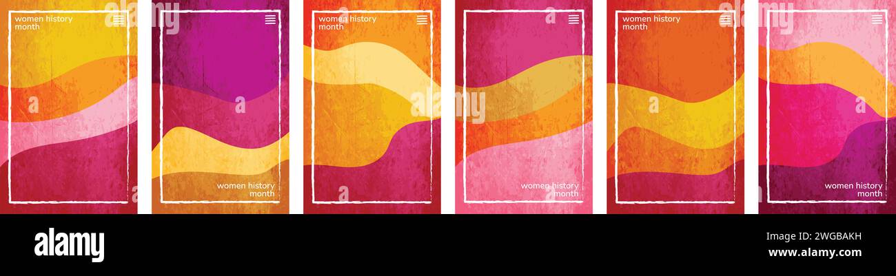 Women History Month theme color tone, hues crushed paper vertical ...