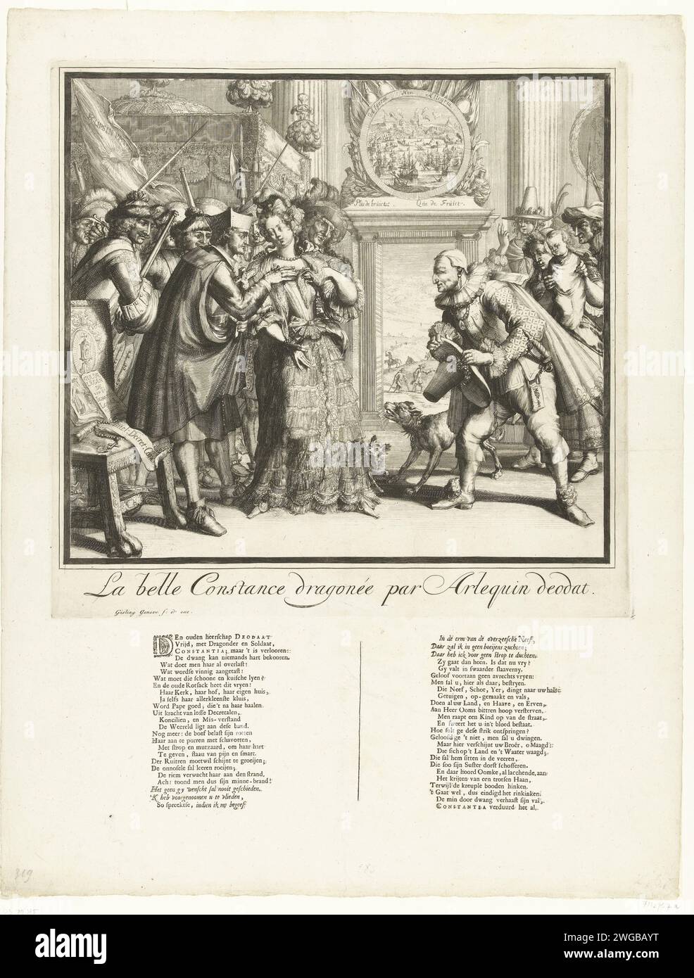 Cartoon on Louis XIV and the persecution of the Protestants in France ...