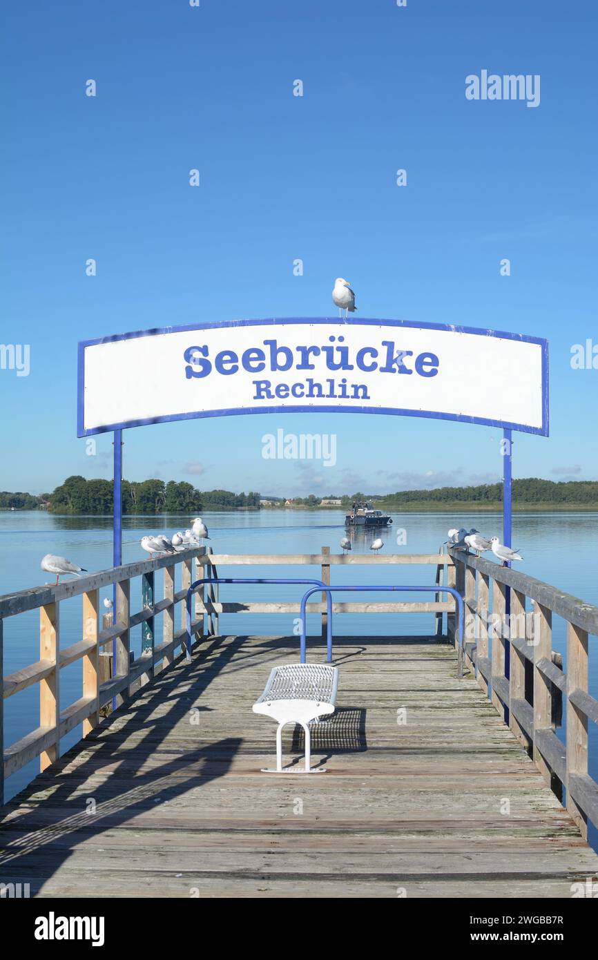 Pier of Rechlin,Resort at Lake Müritz in Müritz National Park ...
