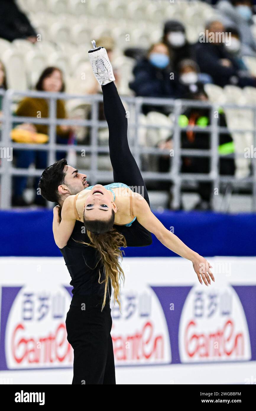 Natalia PALLU-NEVES & Jayin PANESAR (BRA), during Ice Dance Free Dance ...