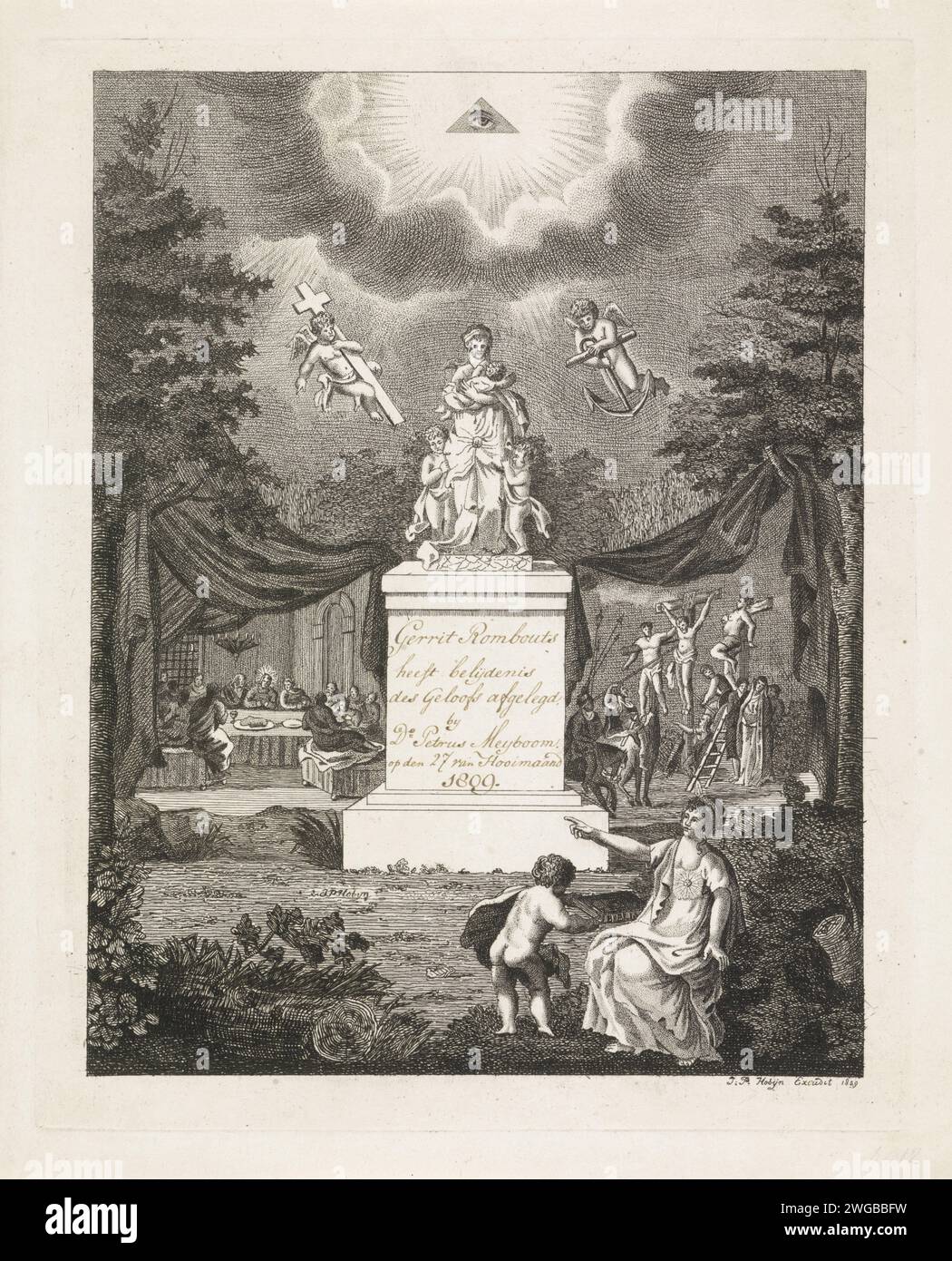 Confession of Gerrit Rombouts, 1809, J.P. Hobijn, 1809 print Print ...