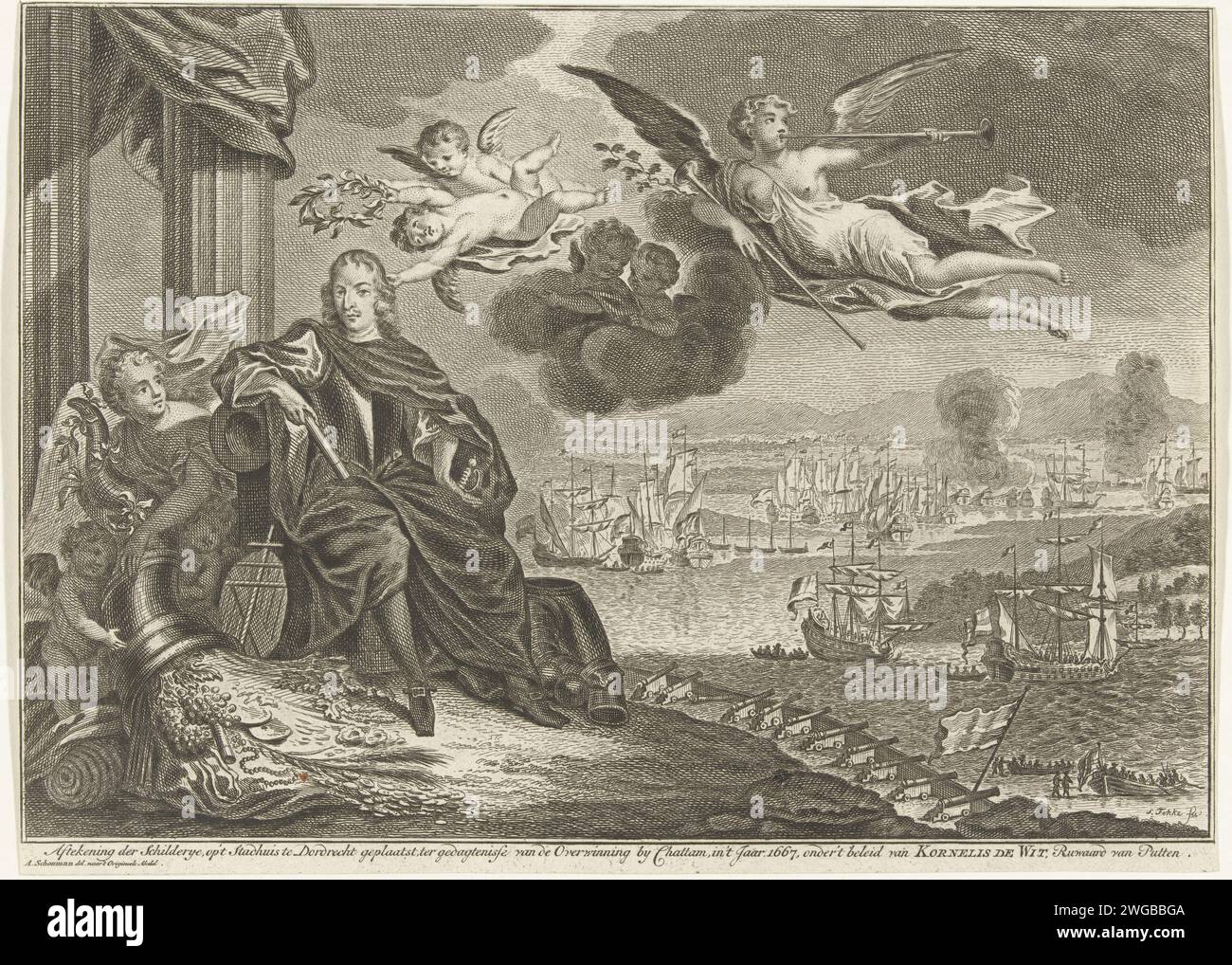 Painting with the glorification of Cornelis de Witt, with the trip to ...
