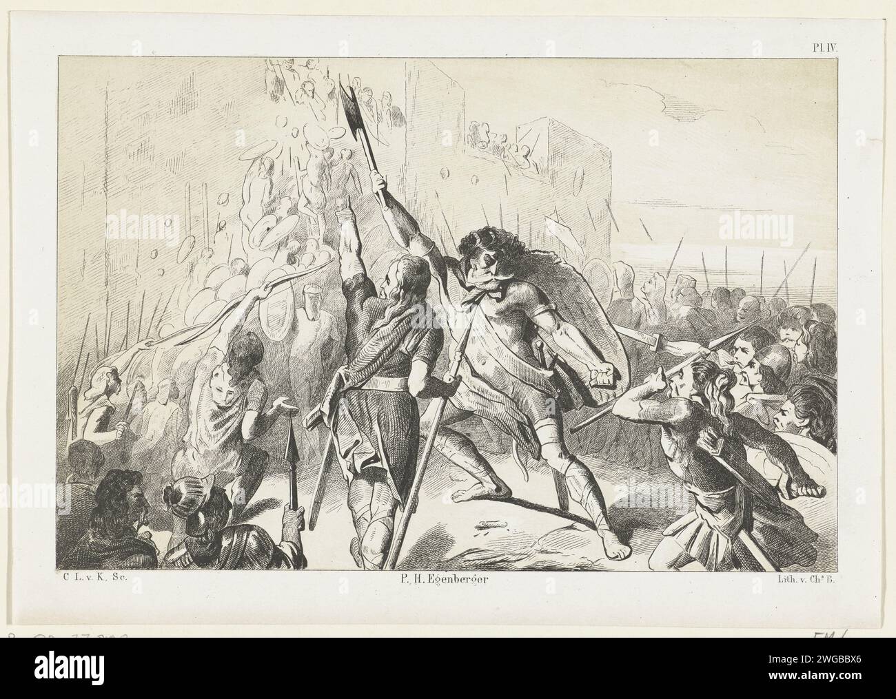 Civilis troops storm the Roman fortress Castra Vetera in Xanten, 69-70 ...