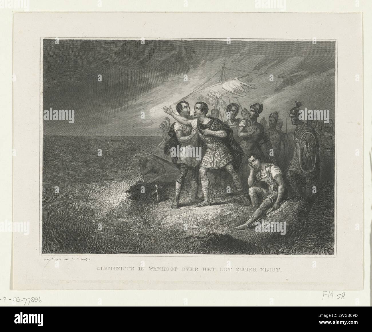 Roman general Germanicus mourns about the loss of his fleet, 17, 1838 ...