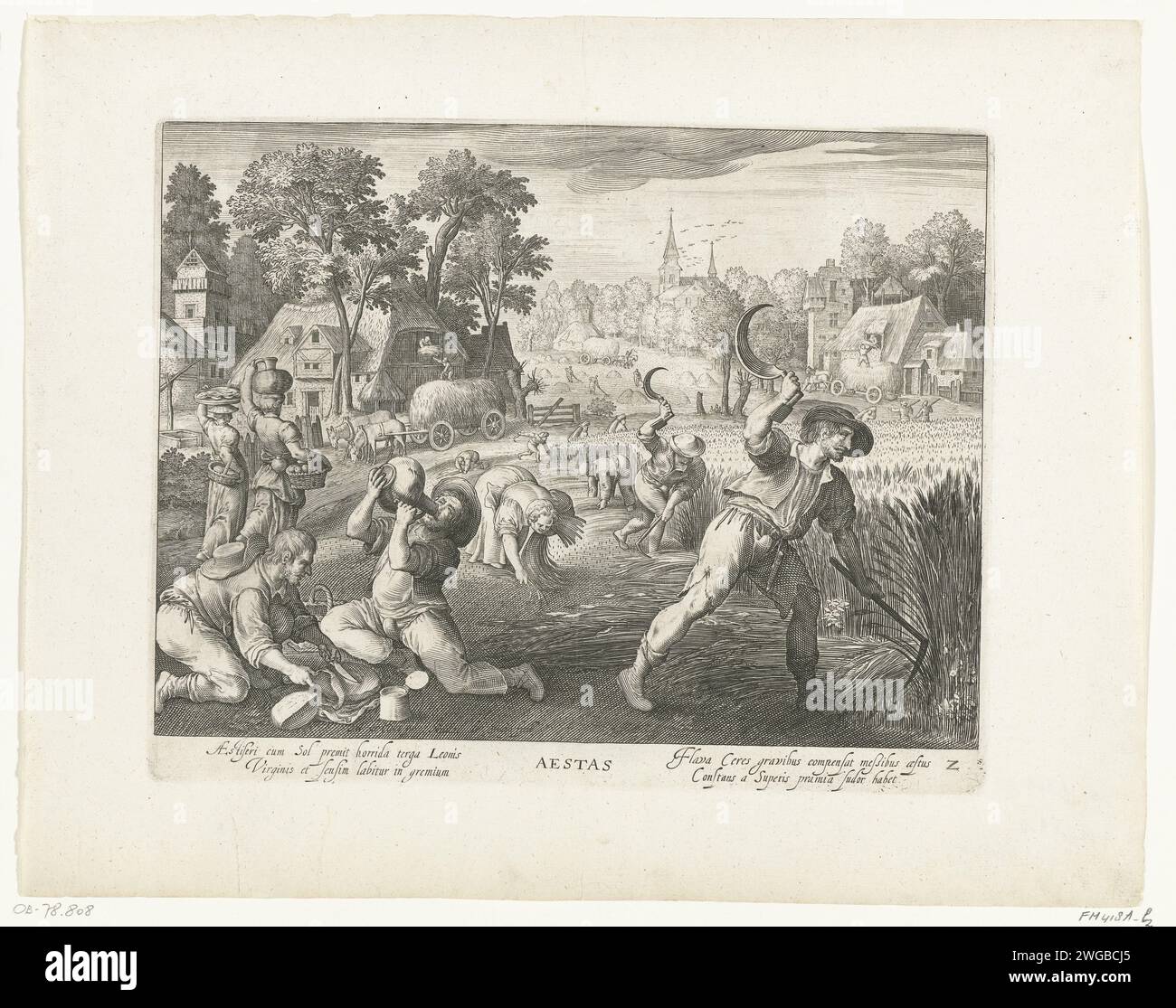 Summer, 1581 - 1599 print The summer season. On the land, farmers are ...