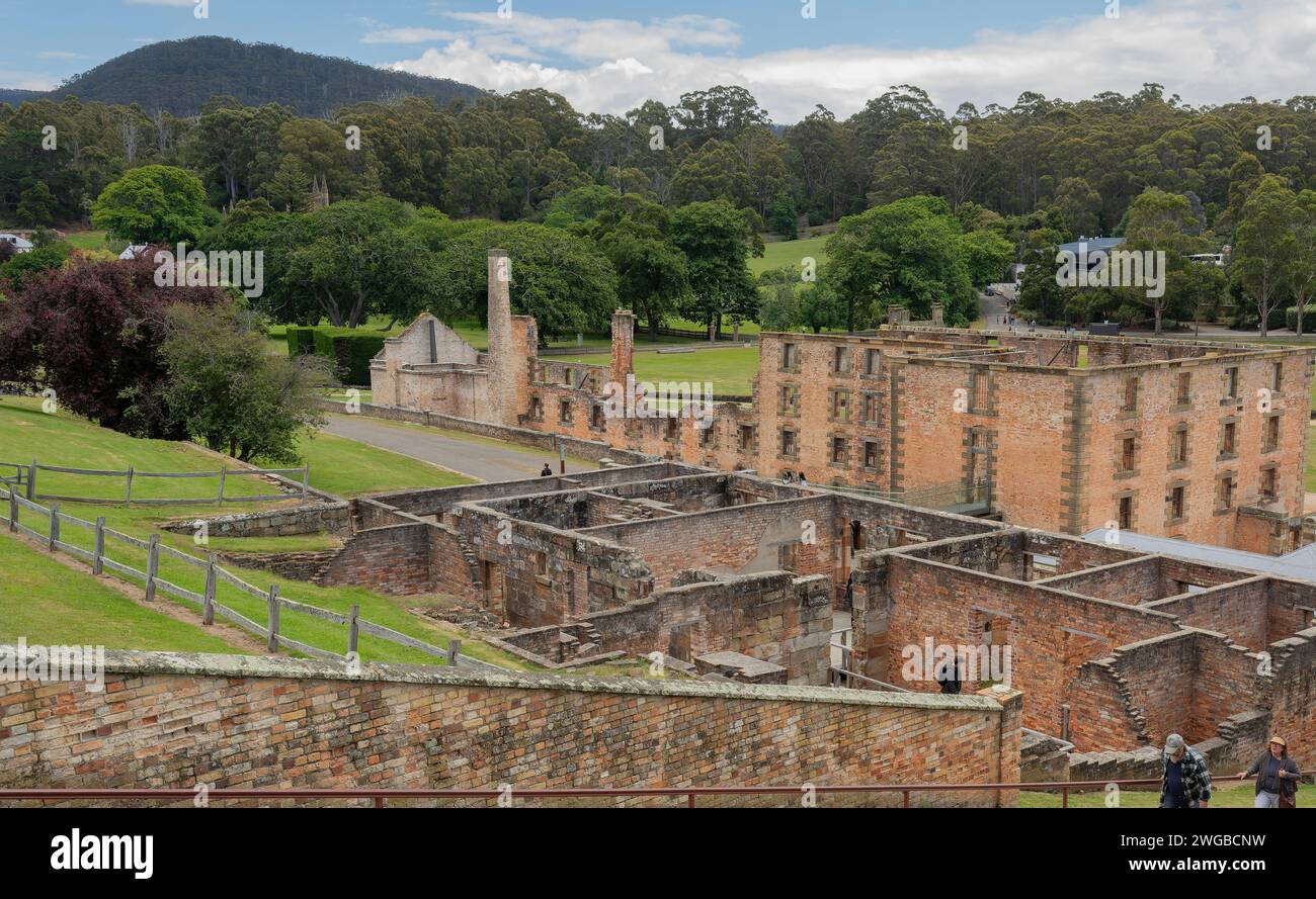 Ruins of the Port Arthur Historic Site, former convict settlement, on ...