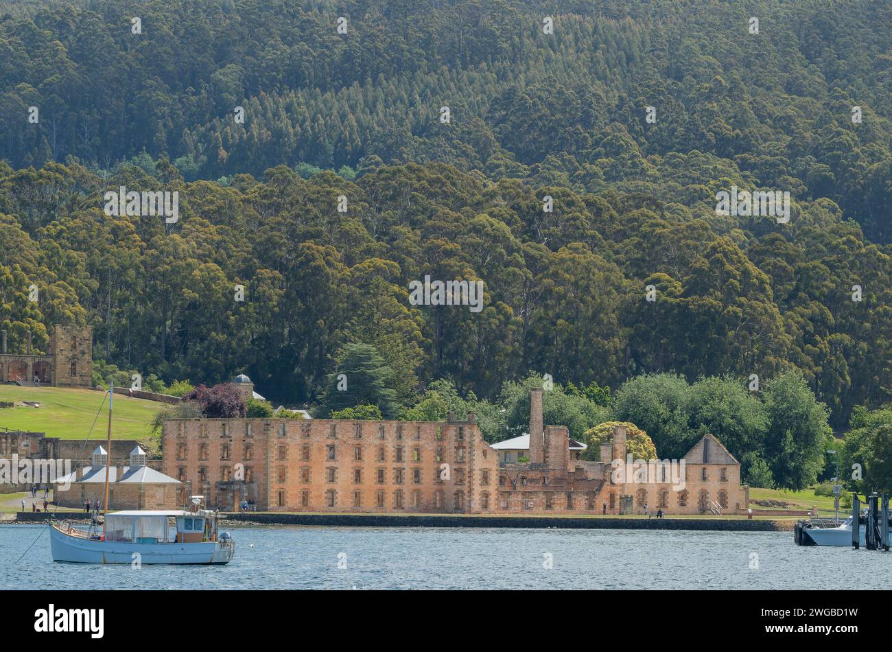 Ruins of the Port Arthur Historic Site, former convict settlement, on ...