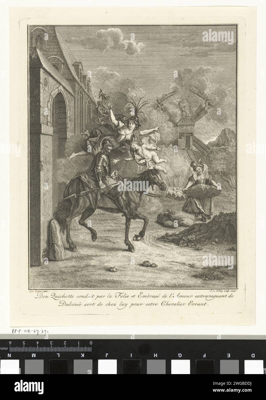 Don Quixote led by love and foolishness, Jacob van der Schley, After ...