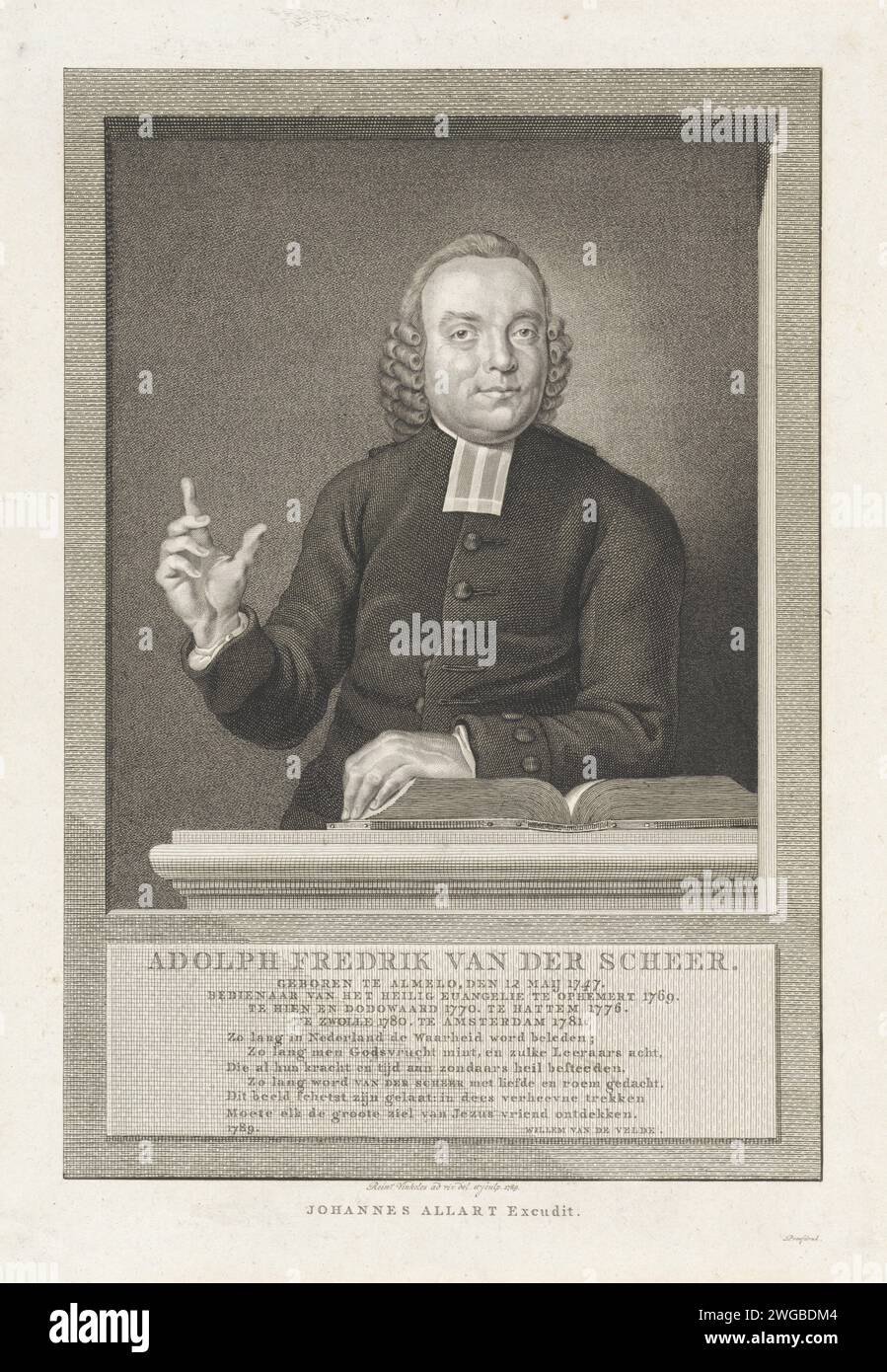 Portrait of Adolf Frederik van der Scheer, Reinier Vinkeles (I), 1789 ...