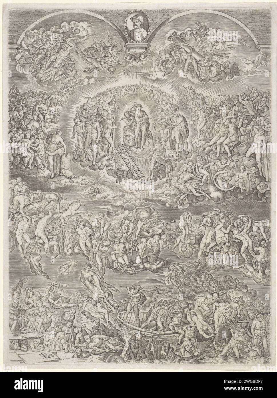 Last Judgment, Johannes Wierix, After Michelangelo, After Martino Rota ...