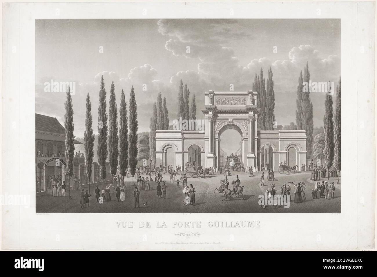 Willemspoort in Brussels, 1815, 1815 - 1816 print View of the ...