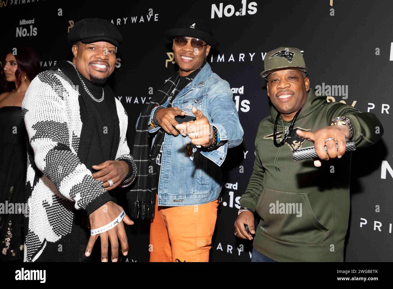 Michael Bivens, Ronnie DeVoe and Ricky Bell attend the arrivals of ...