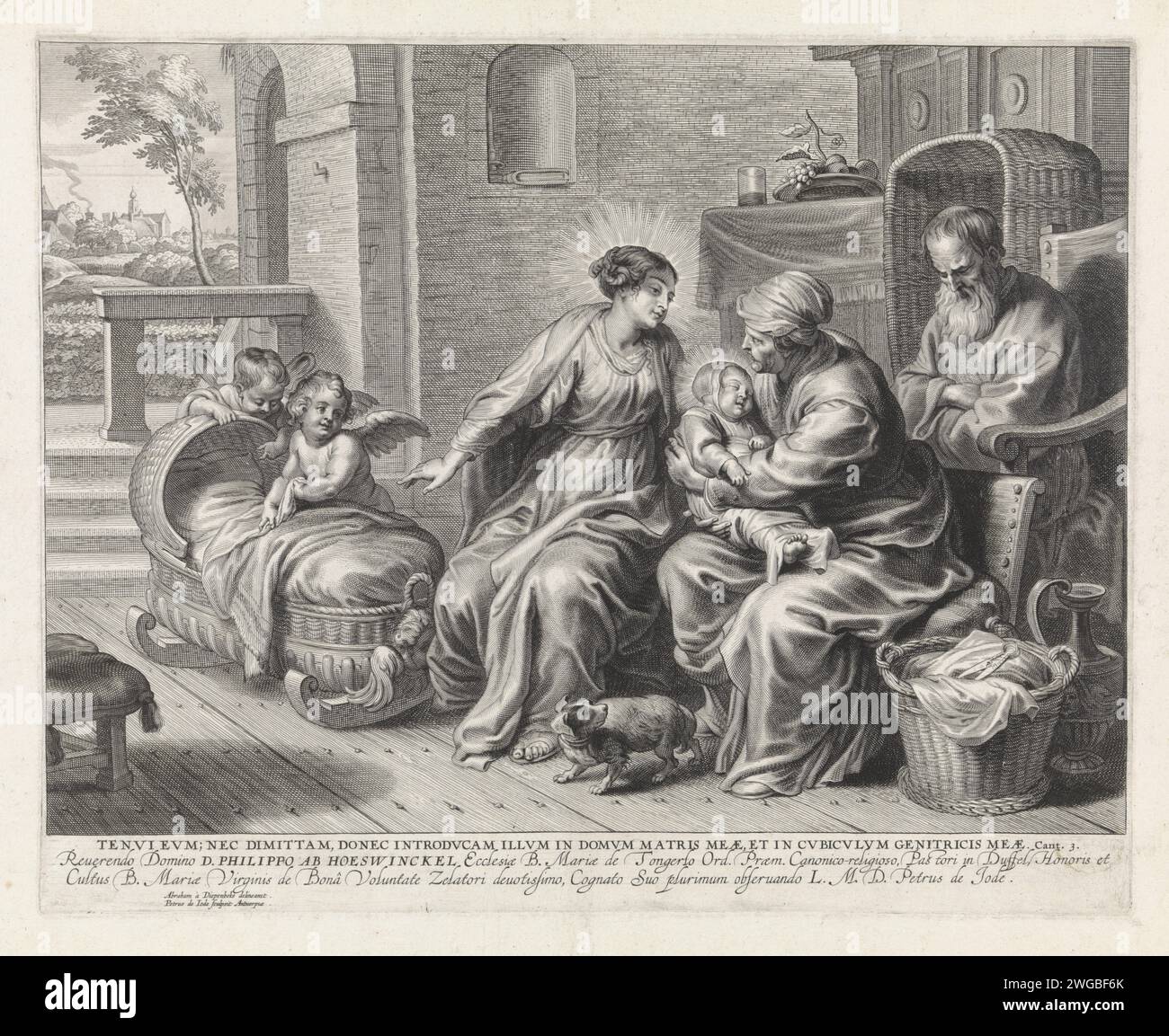 Holy Family and Holy Anna, Pieter de Jode (II), After Abraham van ...