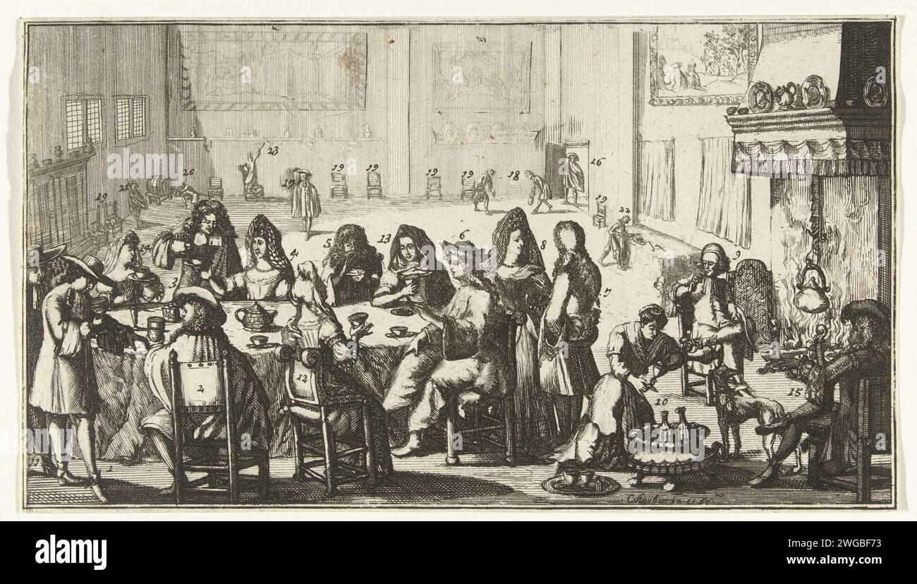 TEEPARTIJ OF THE PRETS OF Europe prior to the war in 1690, 1689 print ...