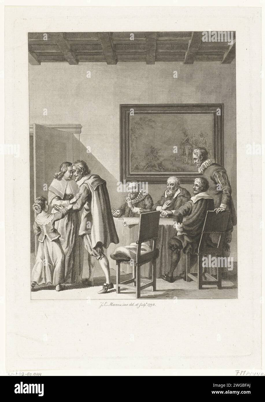 Hugo de Groot is reunited in Paris with wife and daughter, 1621, 1795 ...