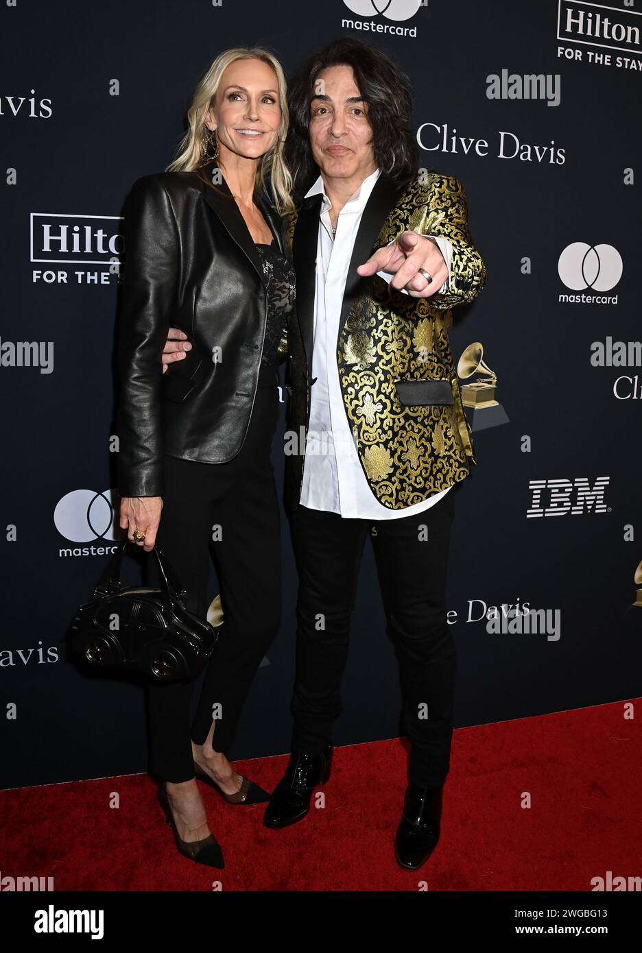 Beverly Hills, USA. 03rd Feb, 2024. Paul Stanley and Erin Stanley ...