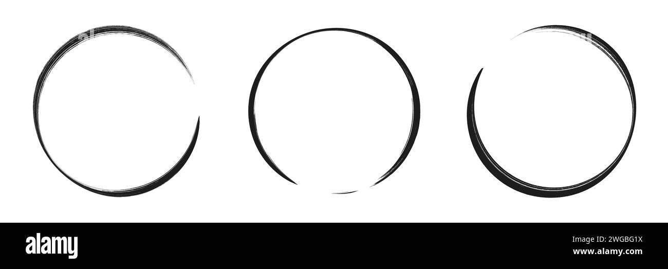 Highlight circle frames. Circular scribble doodle oval. Vector ...