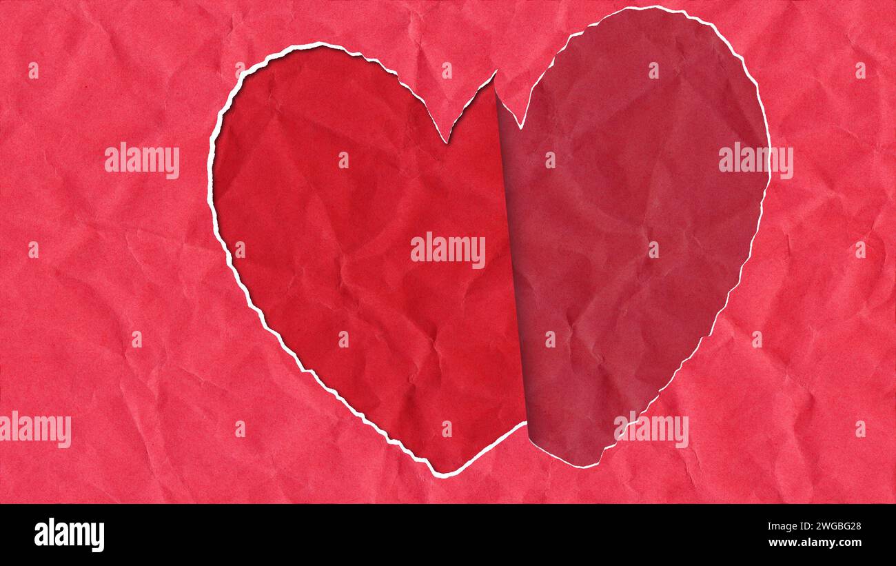 Scrap of paper in shape of heart Stock Photo - Alamy