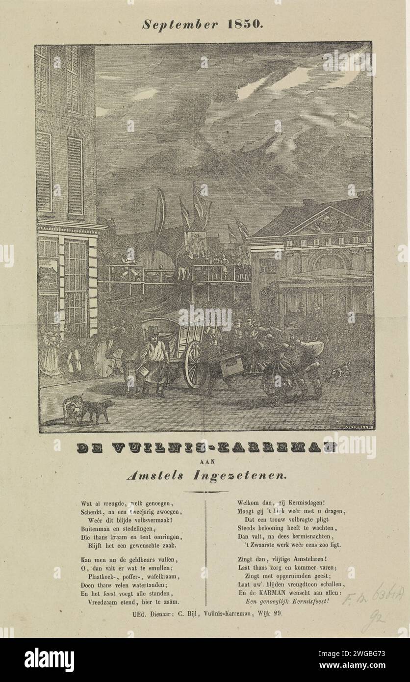 KermisStrent of the garbage collectors of Amsterdam for the year 1850 ...