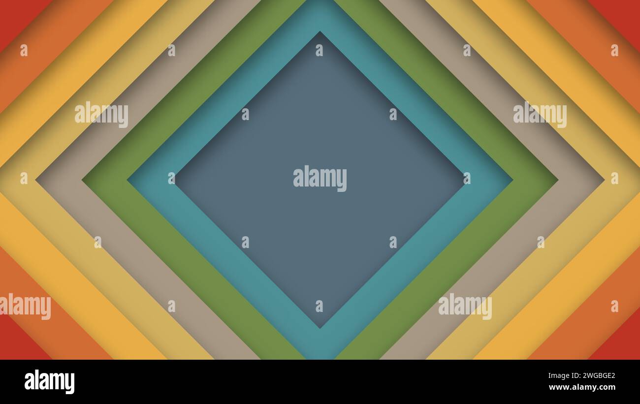 Abstract 1970s 1980s 1960s 1950s colorful background with geometric ...