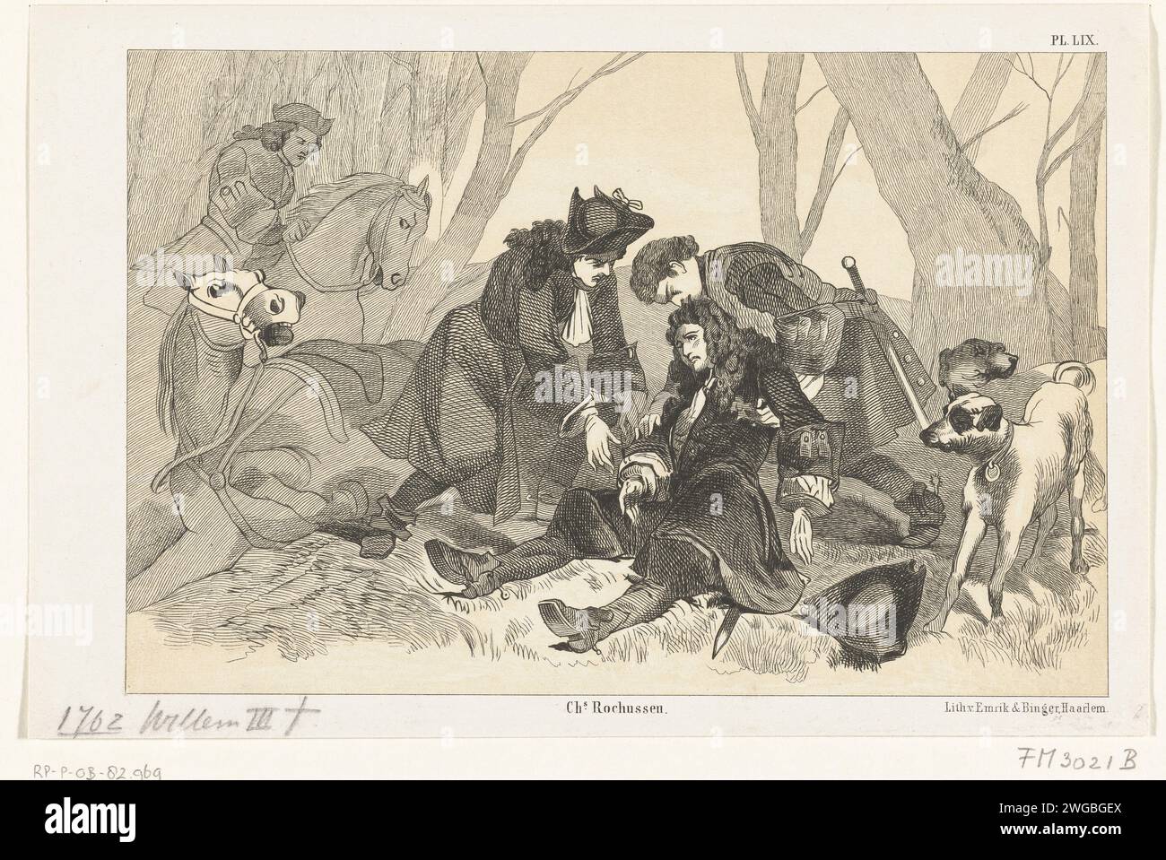 The deadly fall of Willem III during a hunting party, 1702, 1853 - 1861 ...