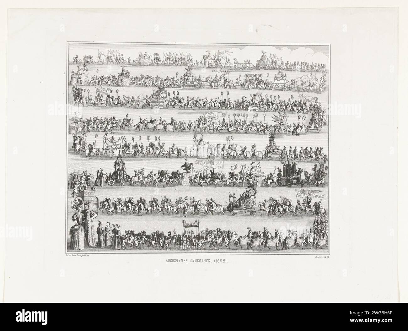 Holy blood procession of the Paters Augustijnen, 1698, 1816 - 1886 ...