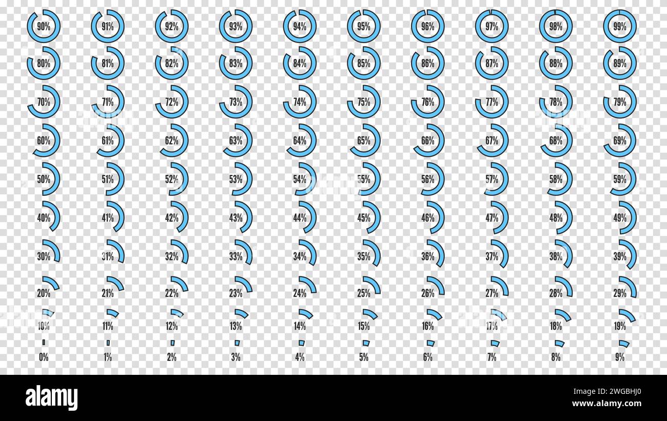 Set of icon for infographic. Big percent collection for user interface ...