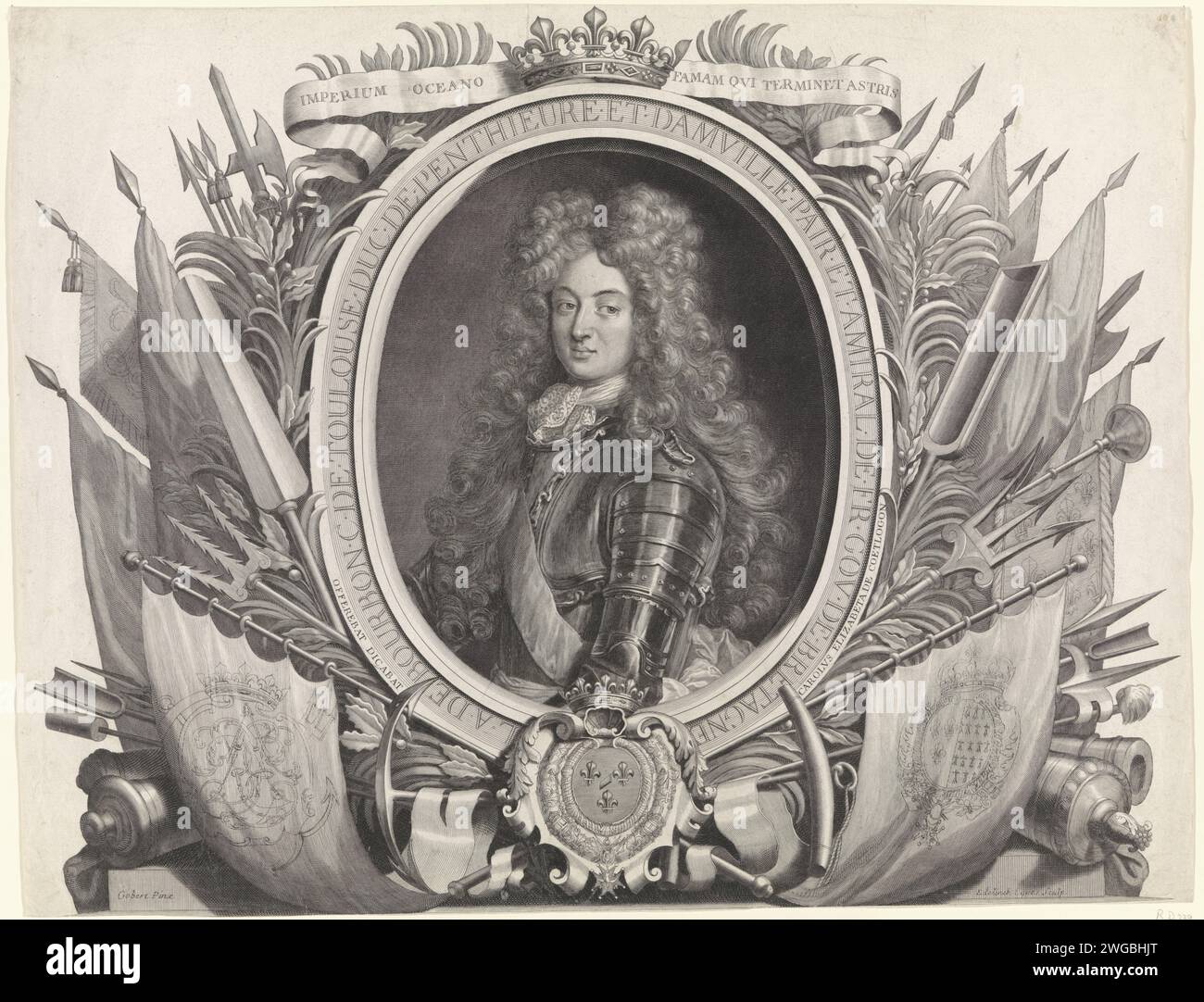 Portrait of Lodewijk Alexander van Bourbon, Gerard Edelinck, After ...