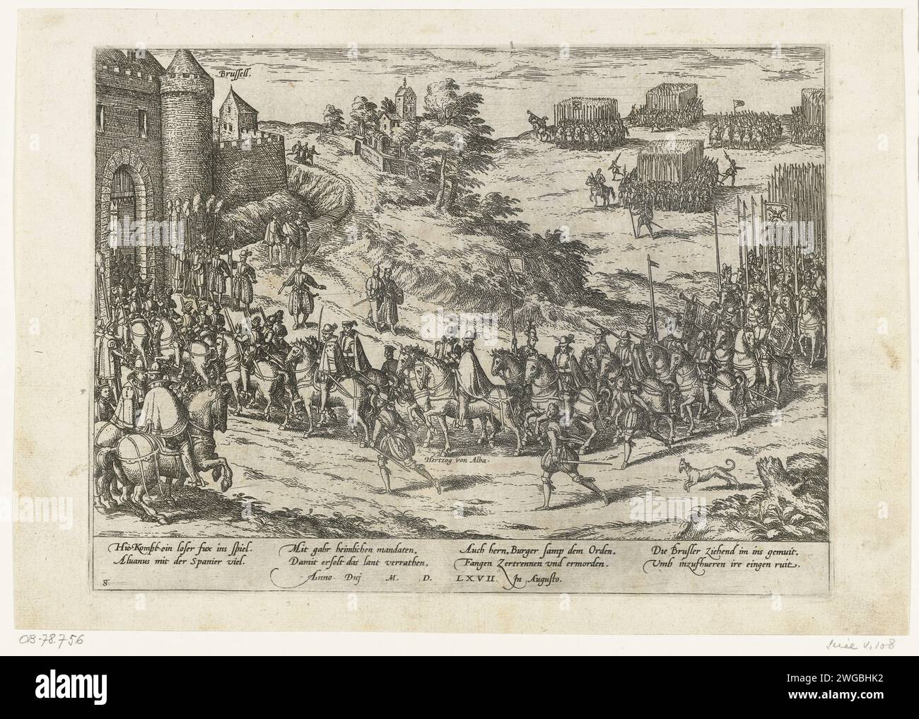 Arrival of the Duke of Alva in Brussels, 1567, 1567 - 1570 print ...