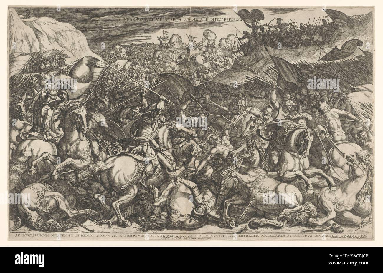 Battle between the Israelites and the Amalekites, Antonio Tempesta ...