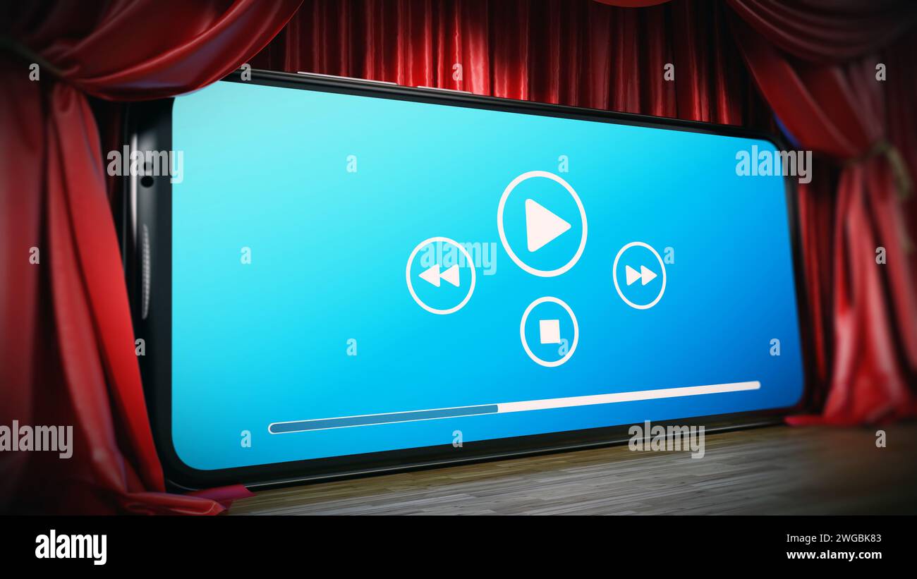 Tv screen red curtain hi-res stock photography and images - Alamy