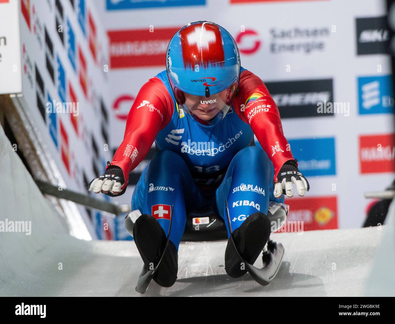 Natalie Maag (Schweiz) am Start, GER, FIL Luge Rodel Weltcup, Einsitzer ...