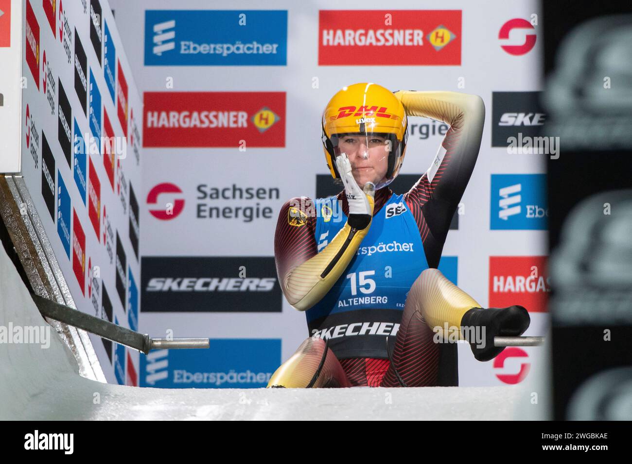 Melina Fabienne Fischer (Deutschland) am Start, GER, FIL Luge Rodel ...