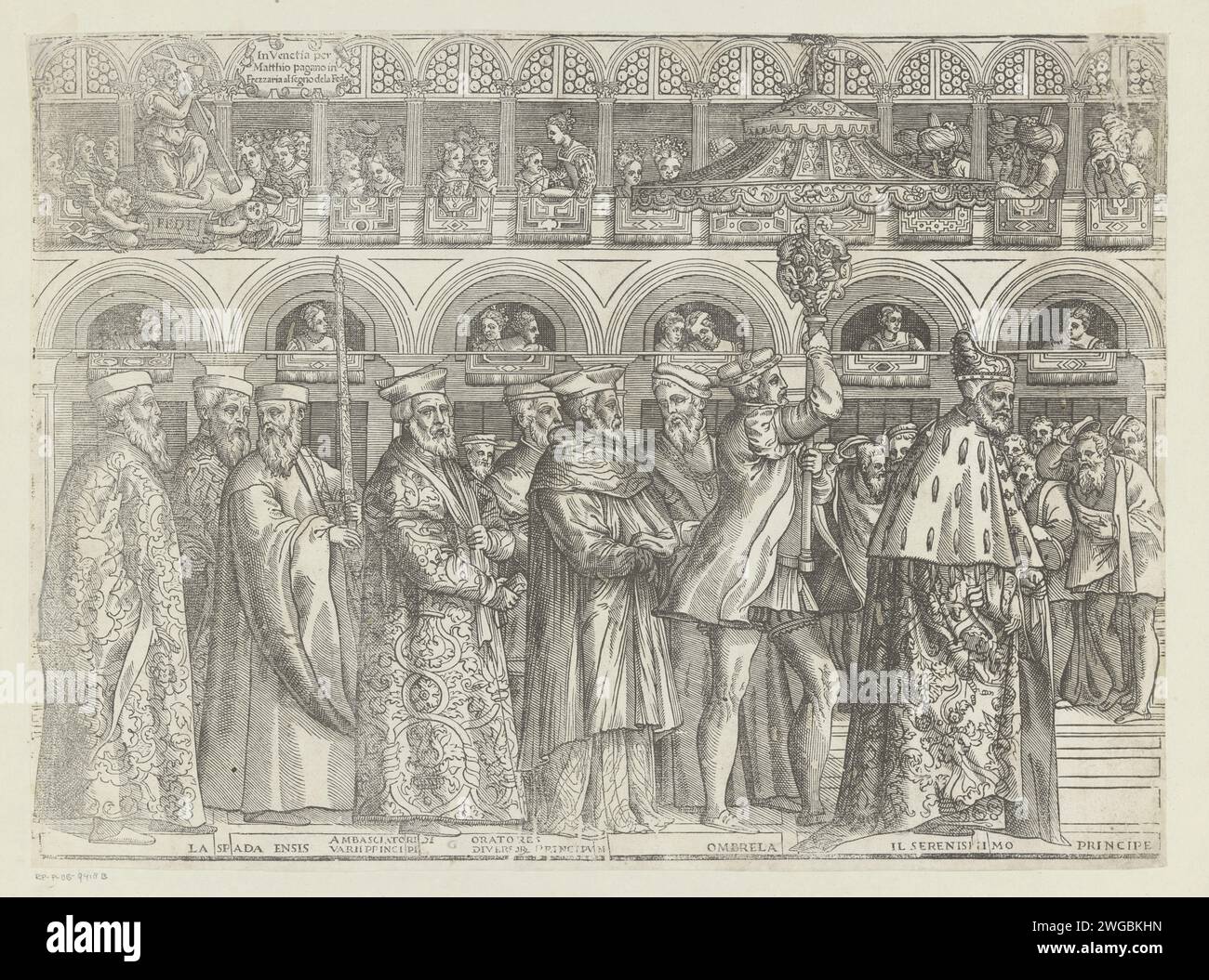 Procession of the Doge van Venice (second part), Anonymous, c. 1555 - c ...