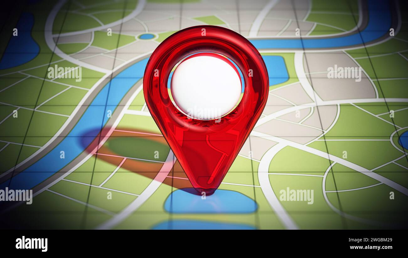 3d illustration red map hi-res stock photography and images - Alamy