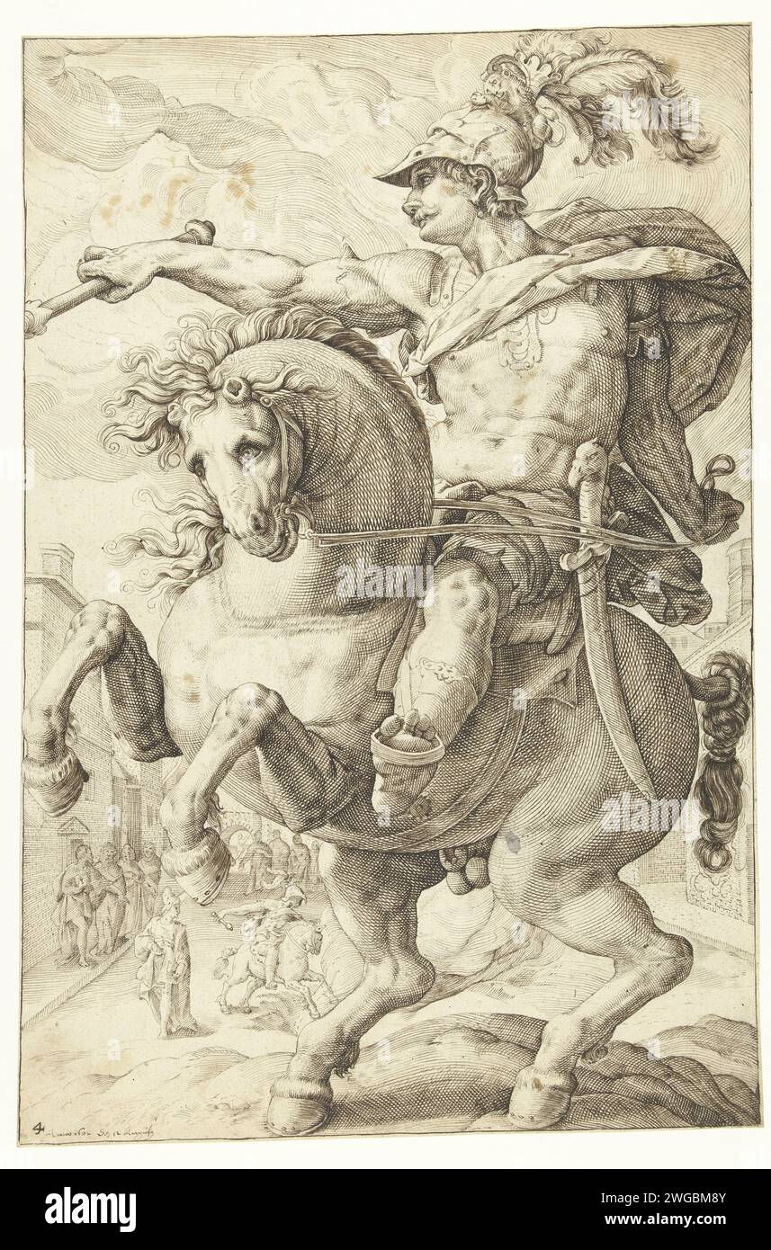 Marcus Curtius, Lucas van Haelwech, after Hendrick Goltzius, 1602 ...