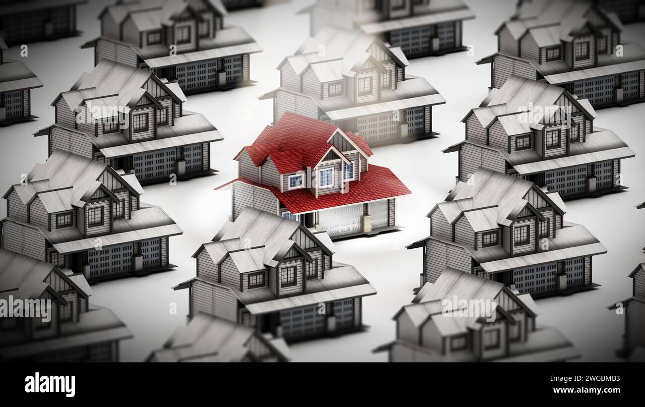 Finding housing illustration hi-res stock photography and images - Alamy