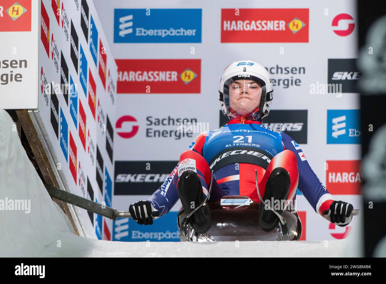 Summer Britcher (USA) am Start, GER, FIL Luge Rodel Weltcup, Einsitzer ...