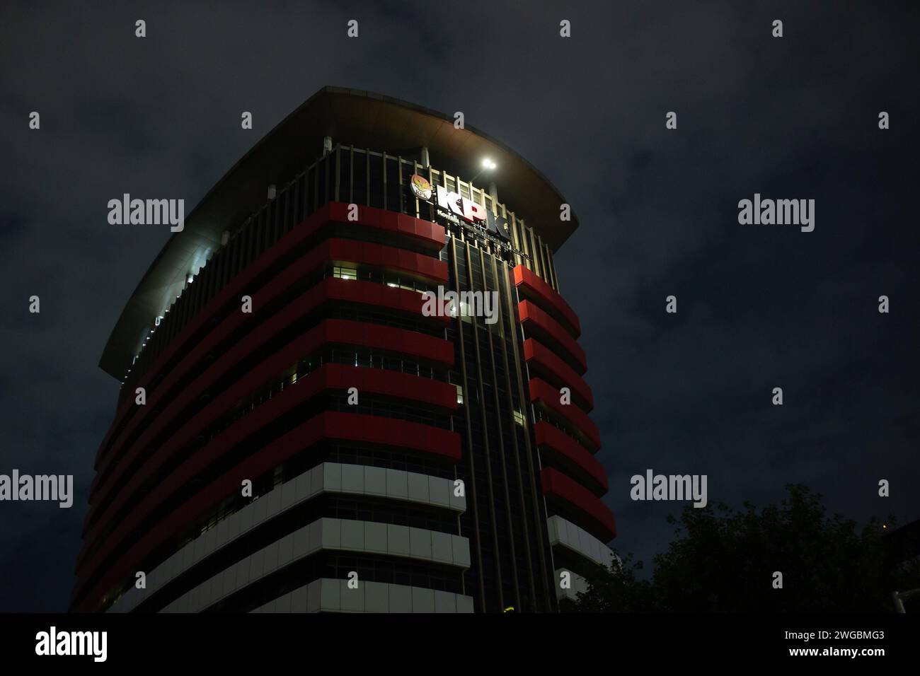 Jakarta, Indonesia - February 3, 2024: A view of the building of KPK ...