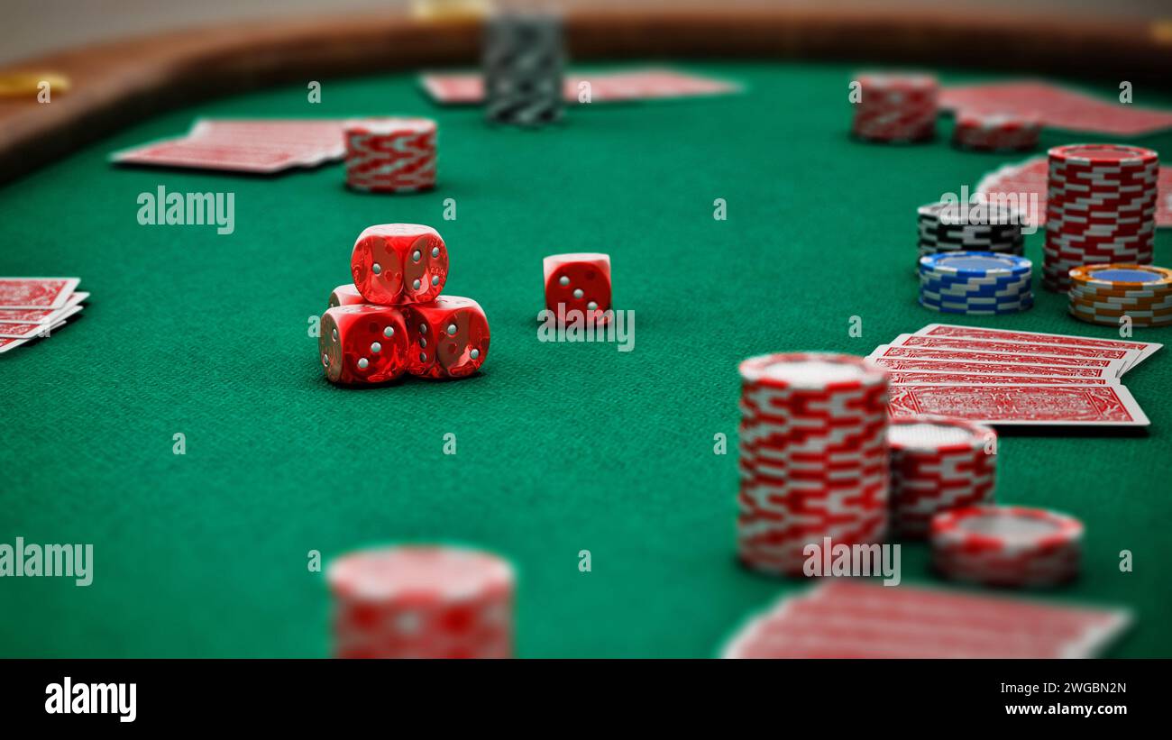 Poker table concept 3d illustration hi-res stock photography and images ...