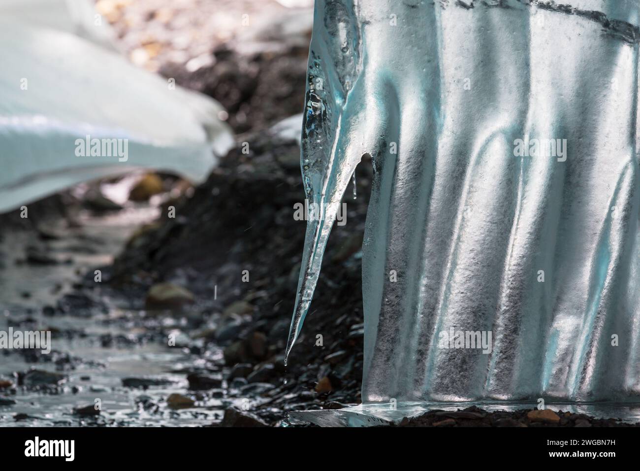 Closeup beautiful frozen waterfall hi-res stock photography and images ...