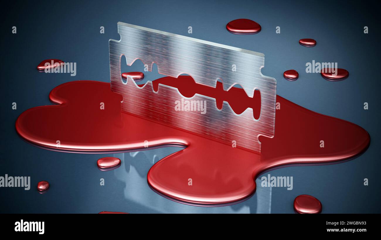Sharp cutting razor illustration hi-res stock photography and images ...