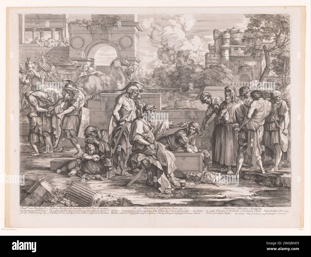 Liberation from the prisoners, Sébastien Bourdon, 1660 - 1671 print The ...