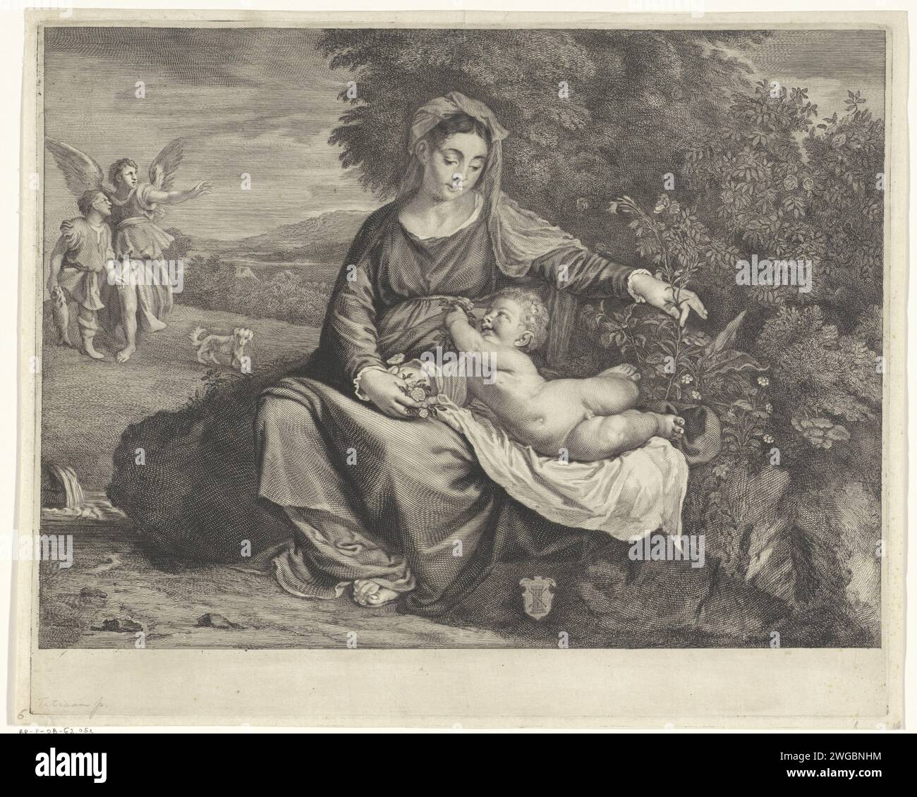 Maria with Child and Tobias and the Engel, Cornelis Visscher (II ...
