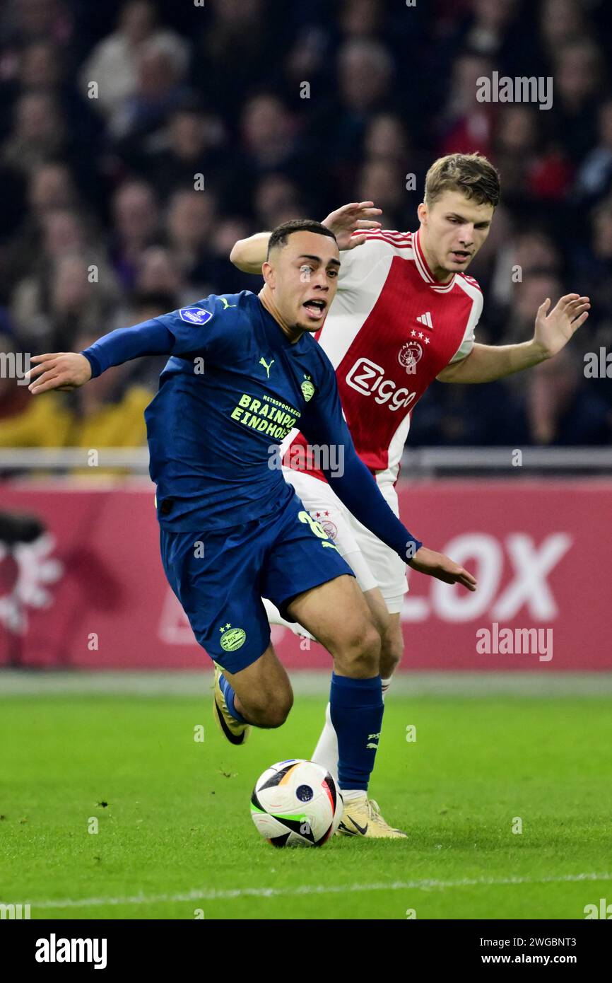 AMSTERDAM - Sergino Dest of PSV, Anton Gaaei of Ajax during the Dutch ...