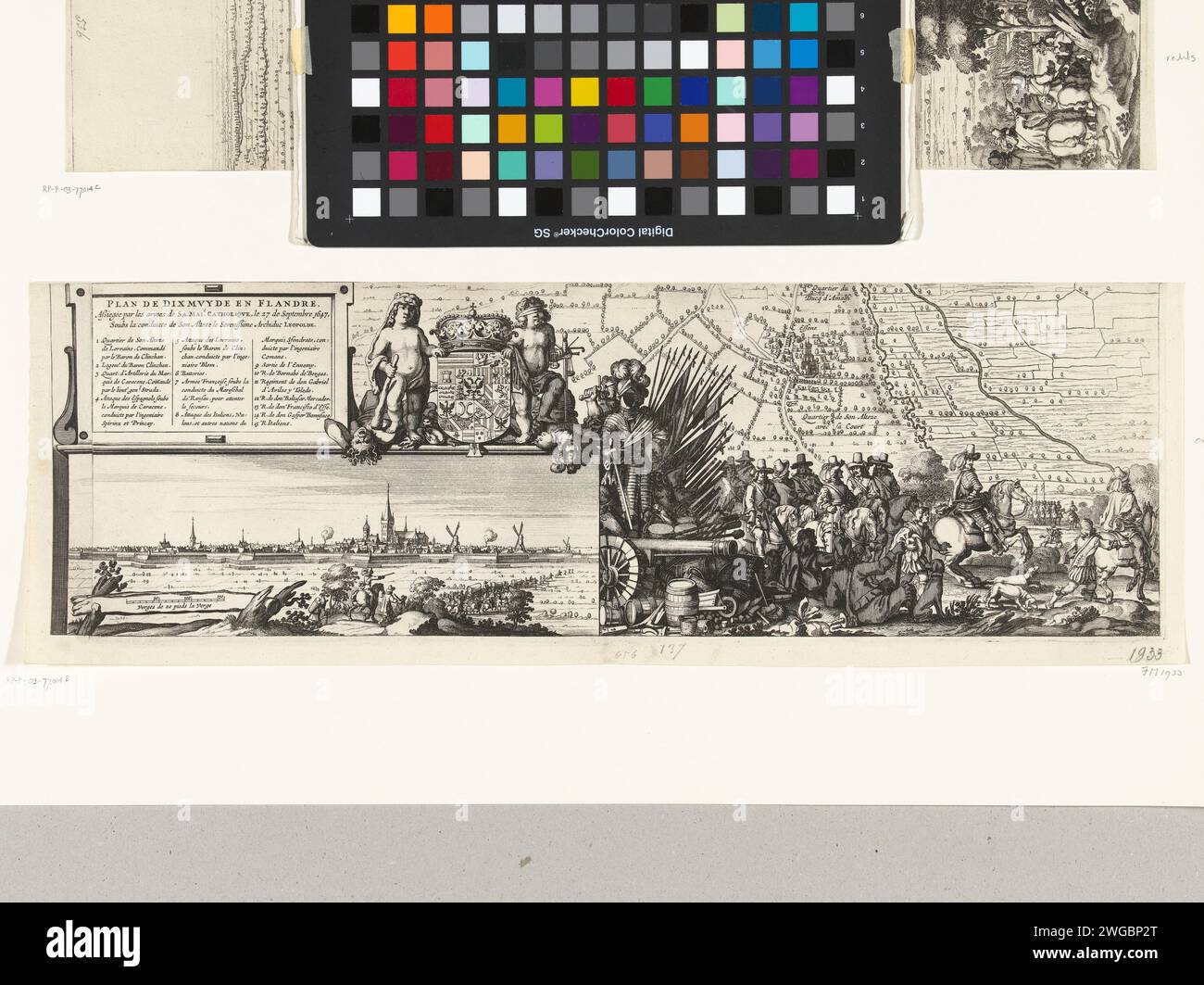 Map of the siege of Diksmuide (bottom leaf), 1647, Anonymous, 1647 ...