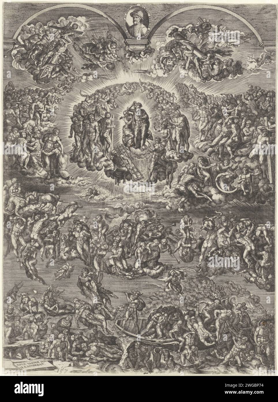 Last Judgment, Johannes Wierix, After Michelangelo, After Martino Rota ...