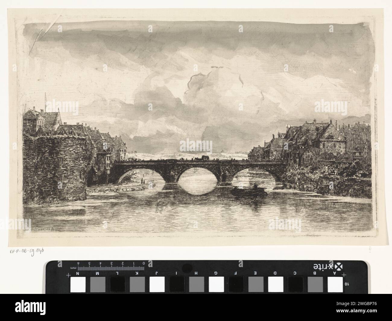 Use over the Fulda Te Kassel, Elias Stark, 1888 print The bridge over ...